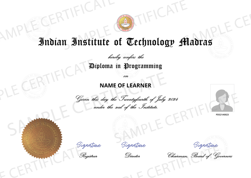 Indian Degree Certificate